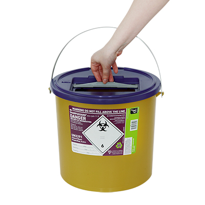 Daniels Purple 11.5L Cytotoxic Sharps Bins - LabWorld.co.uk